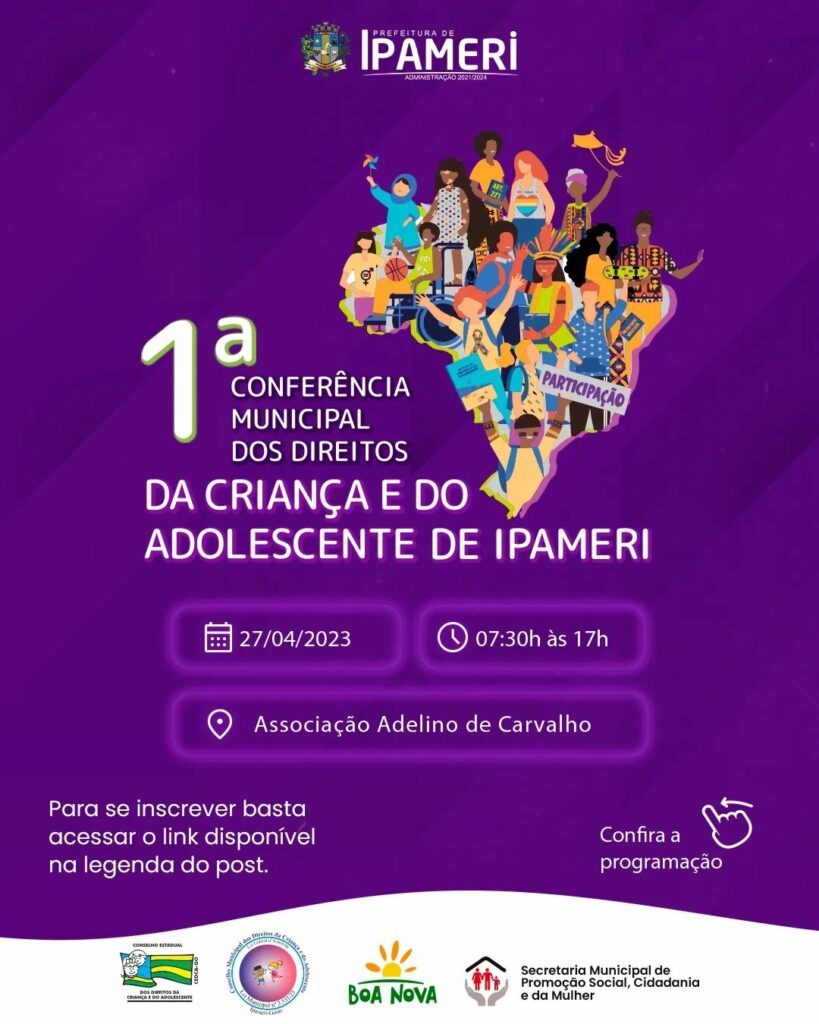 Ipameri promove 1ª Conferência Municipal dos Direitos da Criança e do ...